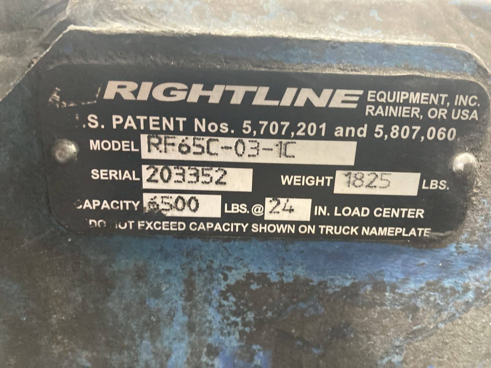 Rightline RF65C-03-1C Rotating Fork Clamp